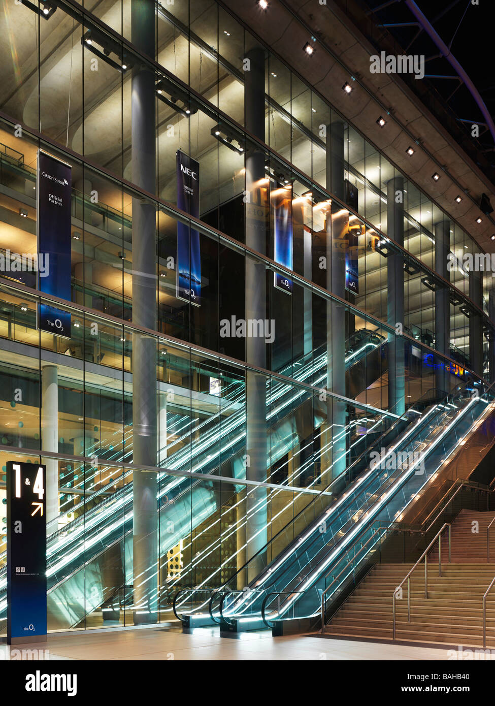 O2 ARENA - MILLENIUM DOME INTERIOR NIGHT SHOTS OF O2 ARENA STADIUM AND ...