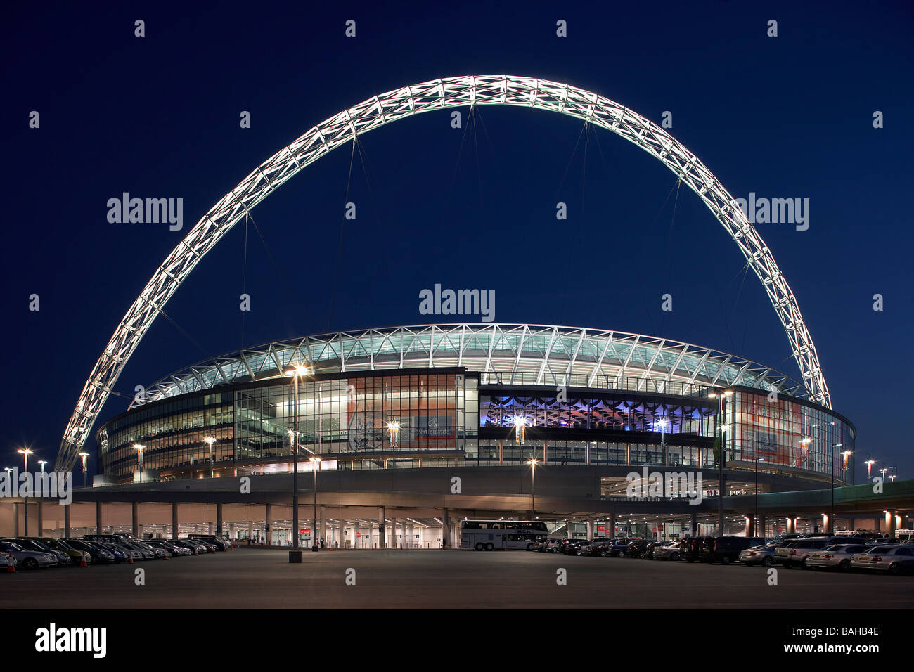 wembley stadium night shot with illuminated arch Stock Photo - Alamy