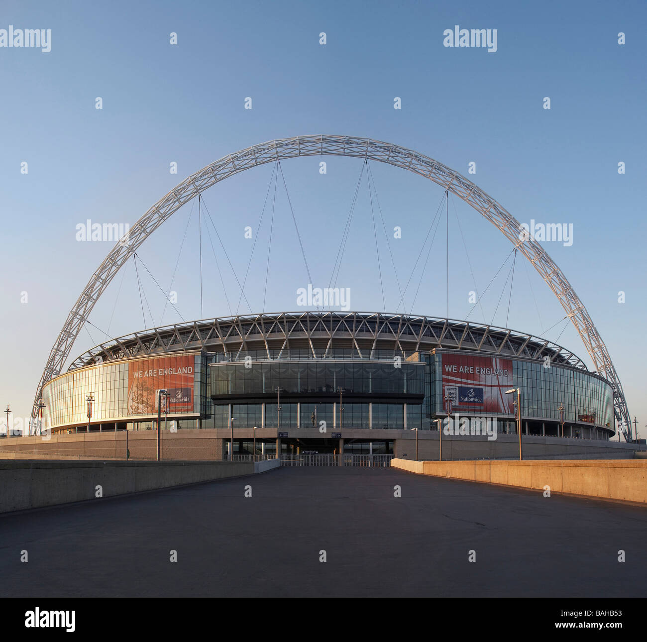 wembley stadium sunset shot along main ramp Stock Photo - Alamy
