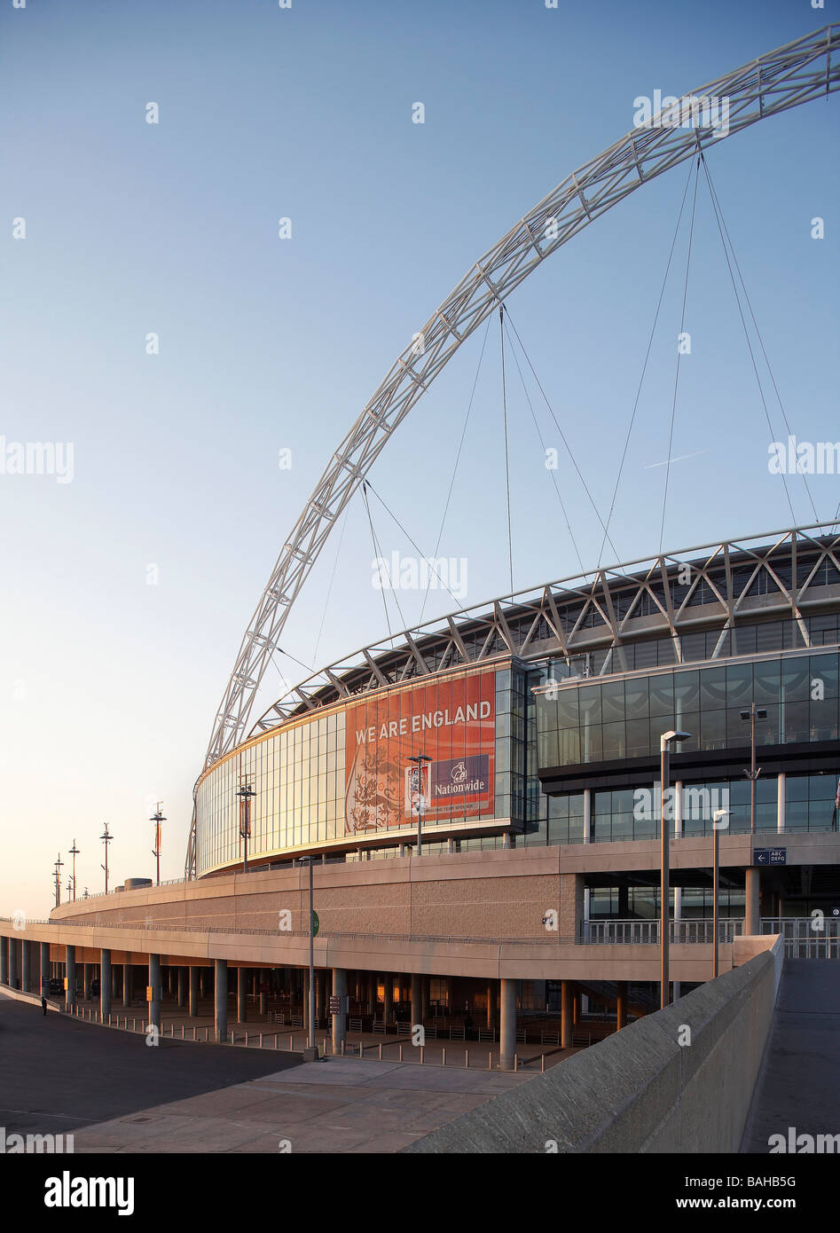 wembley stadium side lit view from ramp Stock Photo - Alamy