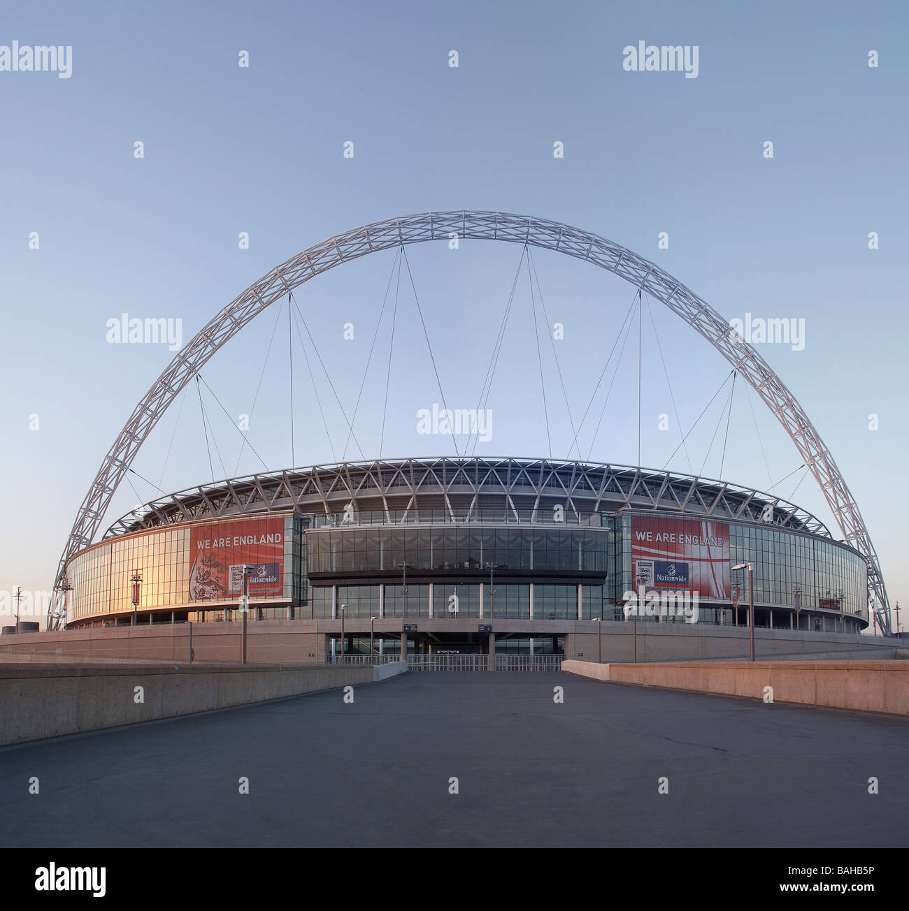 wembley stadium sunset shot from main ramp Stock Photo - Alamy