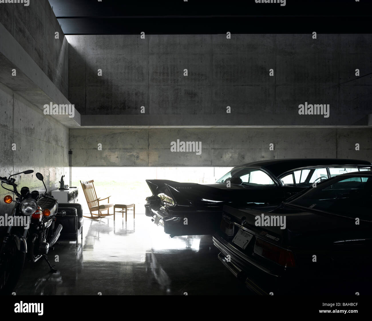 CAR COLLECTORS GARAGE, JUN IGARASHI ARCHITECTS, HOKKAIDO, JAPAN Stock ...