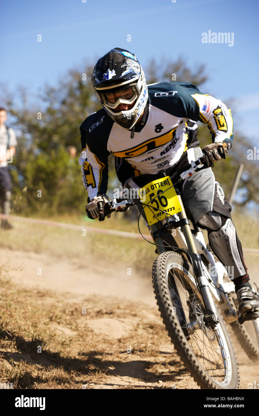 Eric Carter racing in the Downhill at the 2009 Sea Otter Classic ...