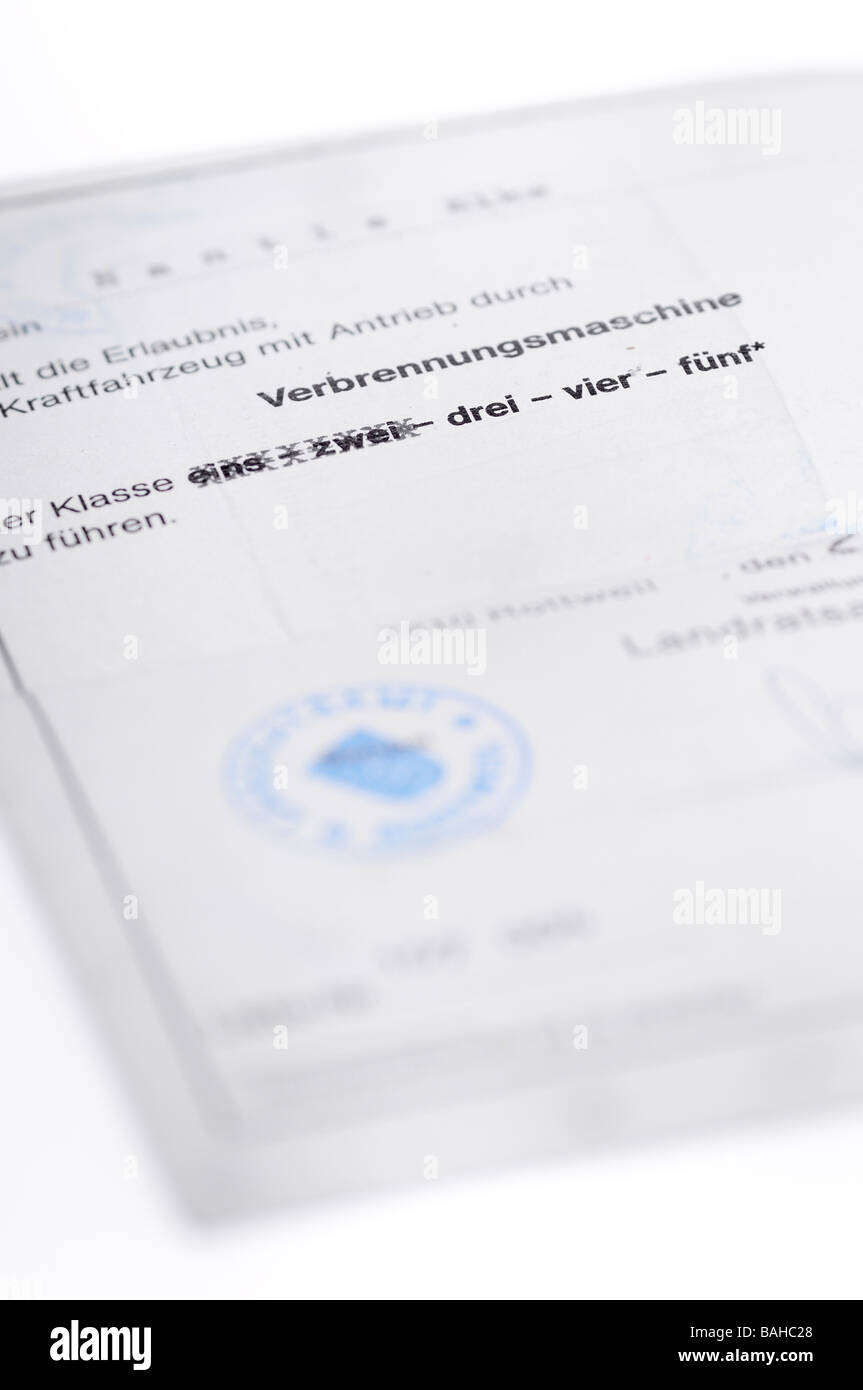 German driving licence hi-res stock photography and images - Alamy