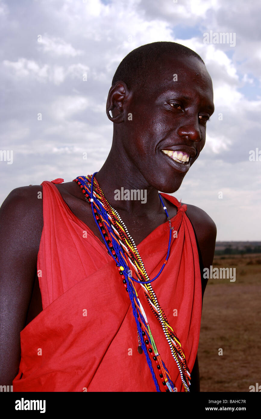 Portrait of Masai man in Kenya Stock Photo - Alamy