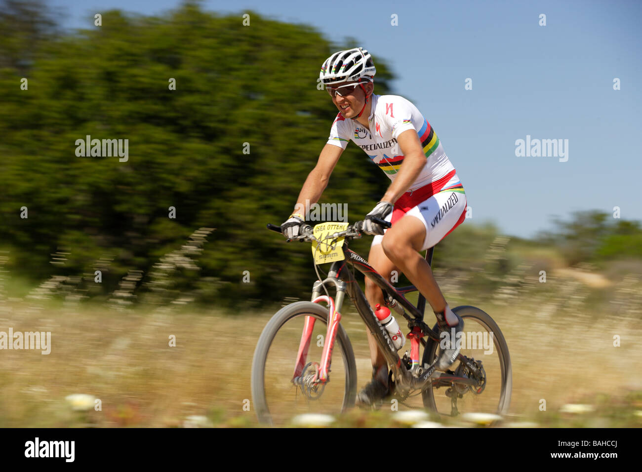Christoph Sauser racing in the 2009 Sea Otter Classic, Monterey ...