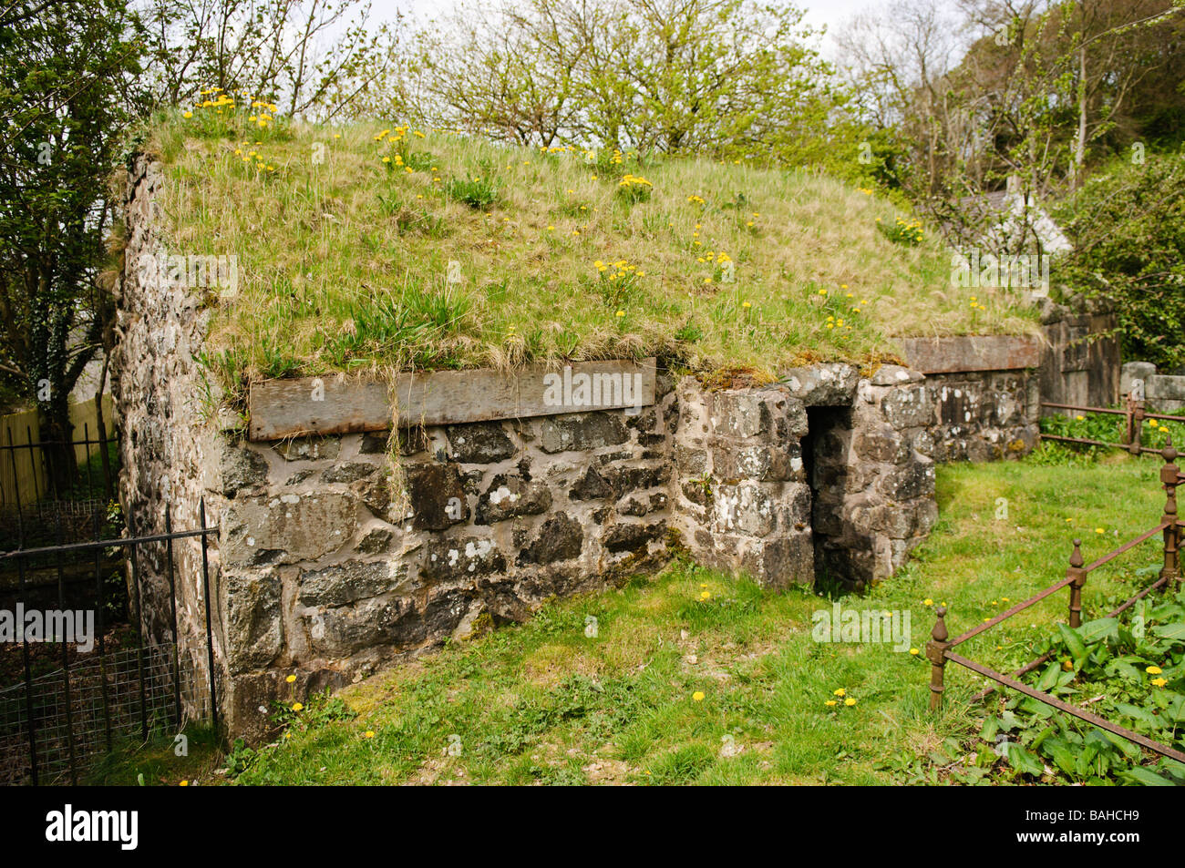 Corpse house at St John's Church of Ireland graveyard, Donegore, built ...