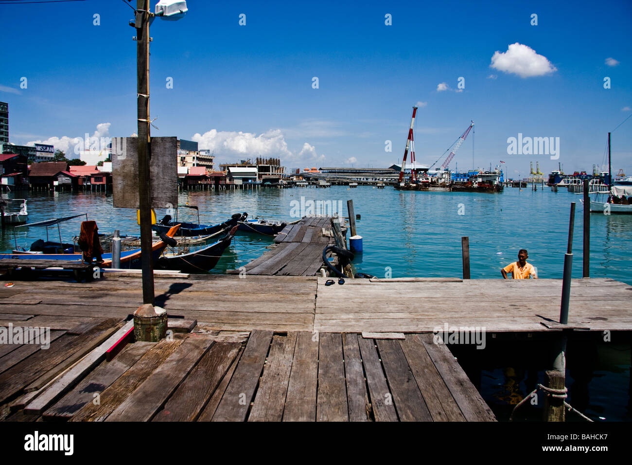 An old wharf on Penang Island, Malaysia Stock Photo - Alamy