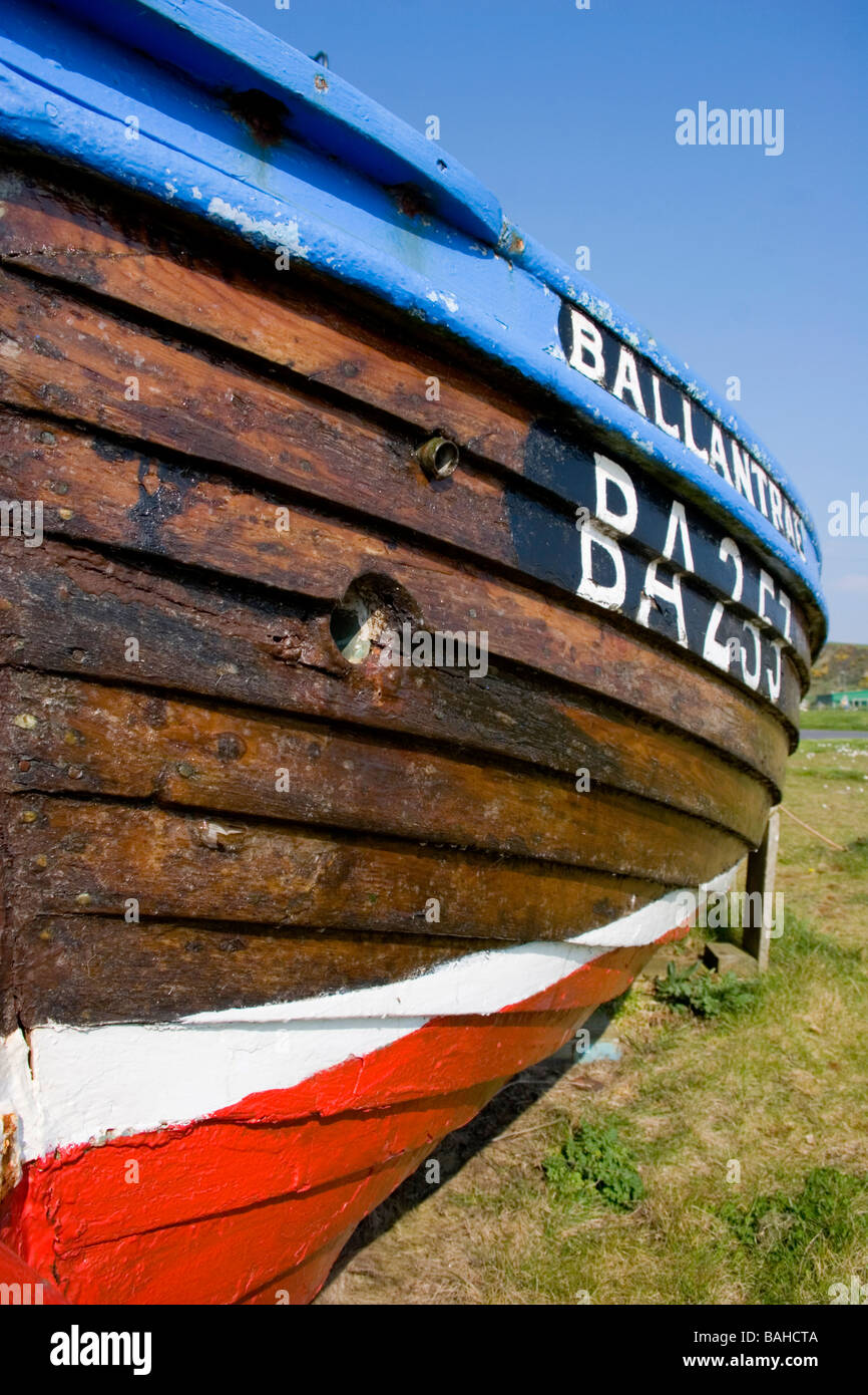 Small colourful fishing boat named 'Ballantrae' in the South Ayrshire ...