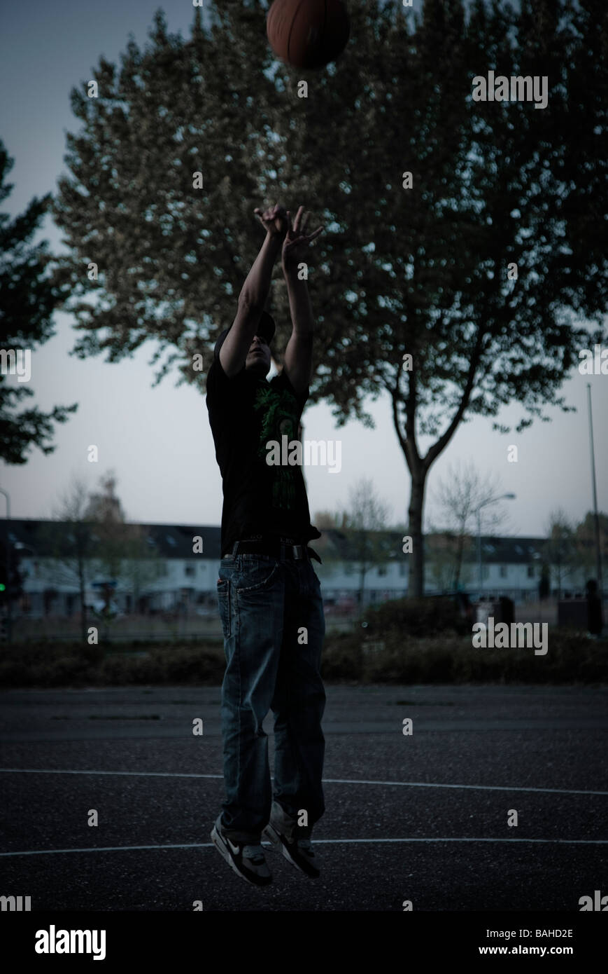 Boys Playing Basket Ball, Netherlands Stock Photo - Alamy