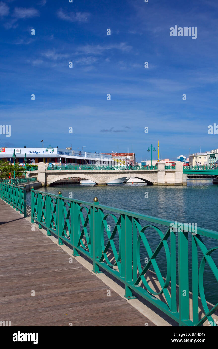 The Careenage and Chamberlain Bridge in downtown Bridgetown, Saint ...