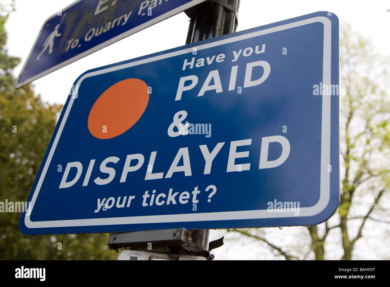 Pay and Display Sign Stock Photo - Alamy
