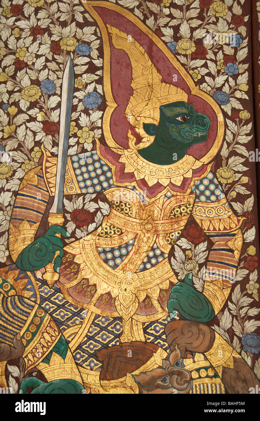 Mythical thai monkey mural hi-res stock photography and images - Alamy