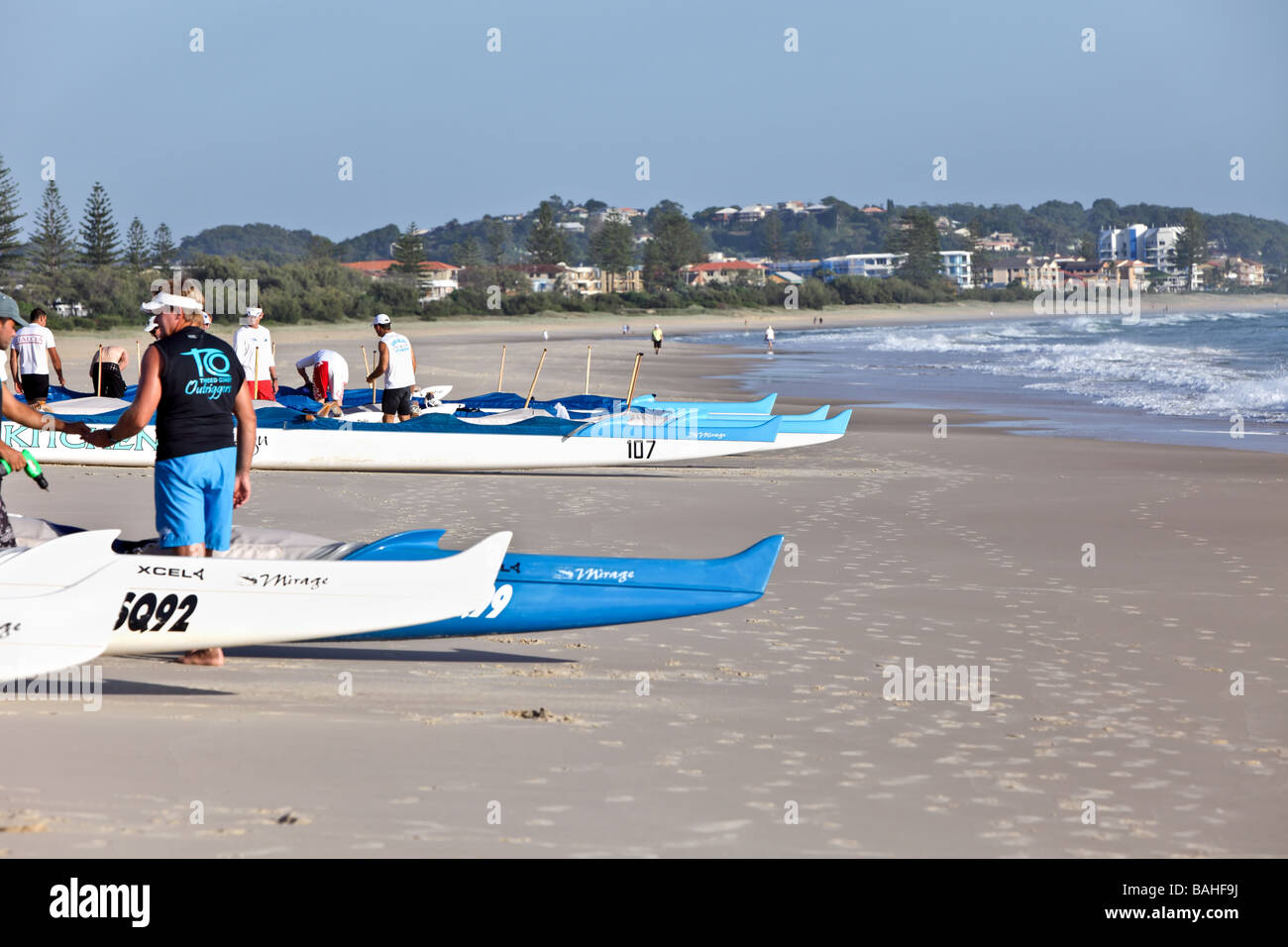 Outrigger canoe race Stock Photo - Alamy
