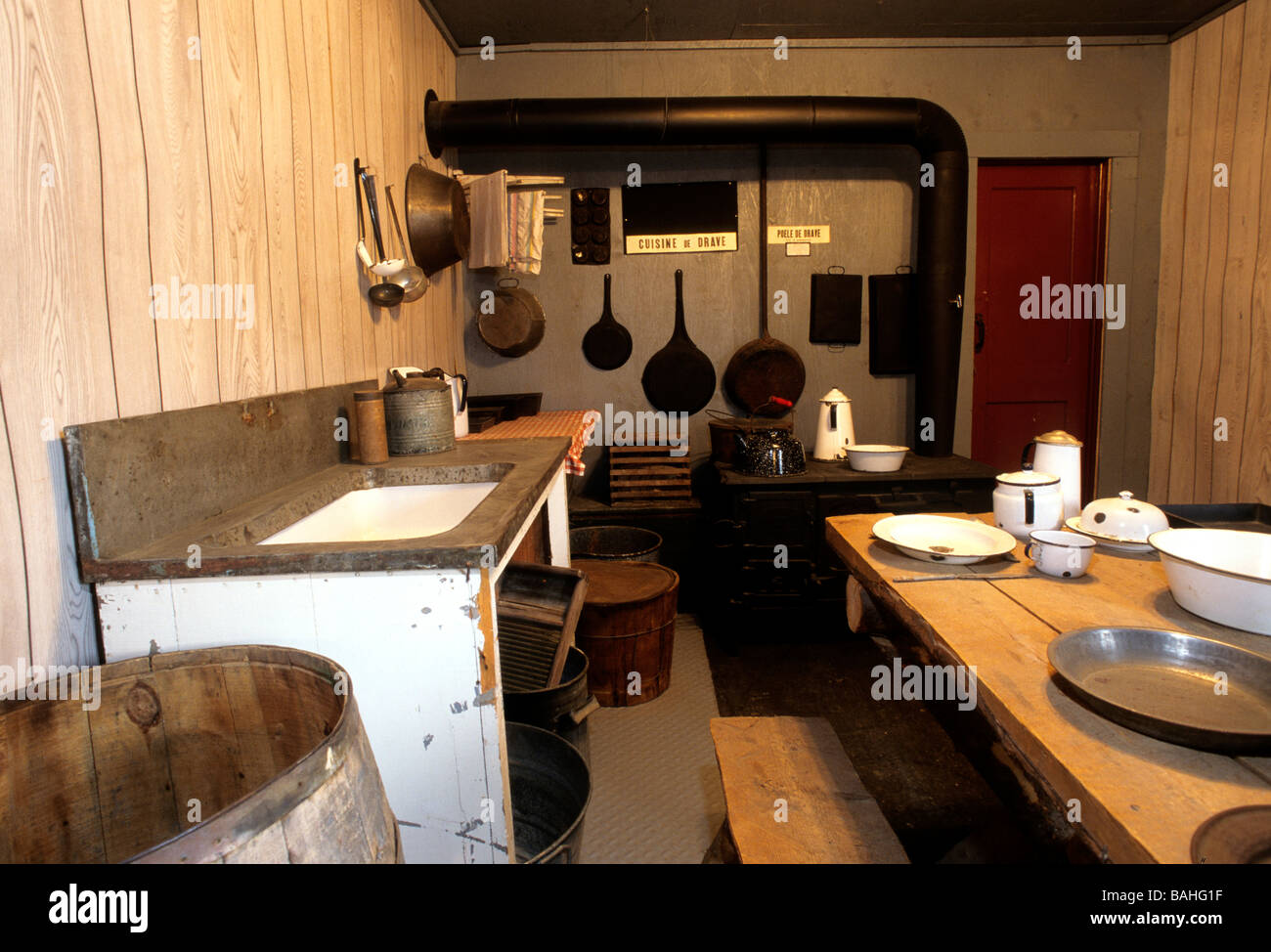 village museum, grandes piles, quebec, canada Stock Photo - Alamy