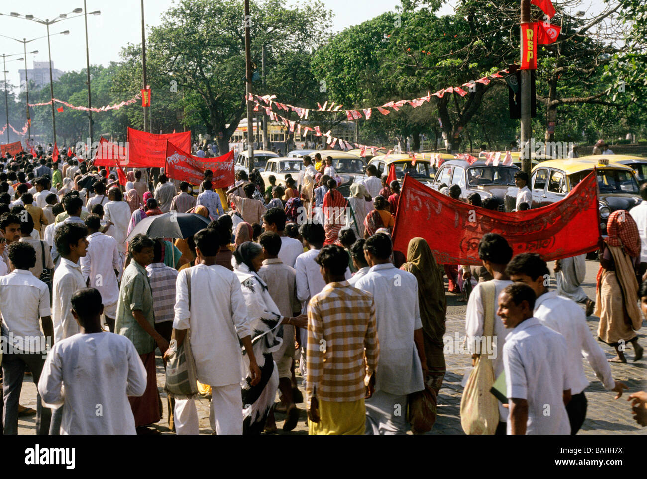demonstrating, calcutta, india, asia Stock Photo - Alamy