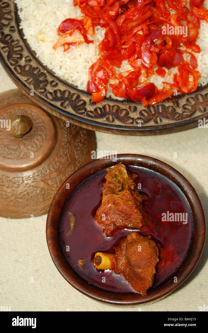 Rogan josh is an aromatic mutton curry made from lamb or goat cooked in ...