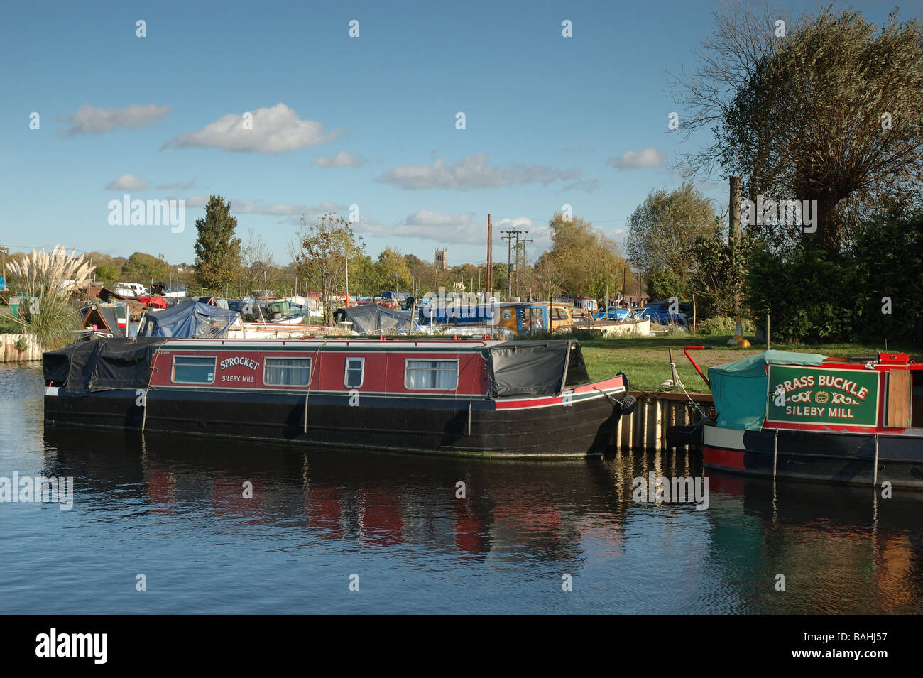 Sileby river travel leicestershire england uk narrowboats hi-res stock ...