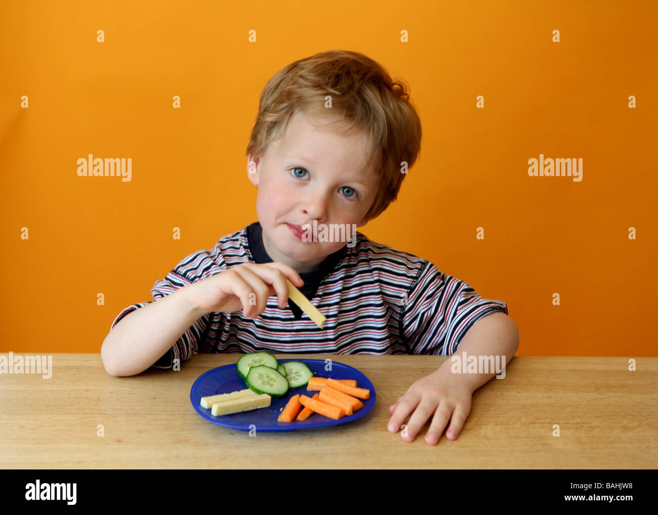 Finger Food Boy Stock Photo - Alamy