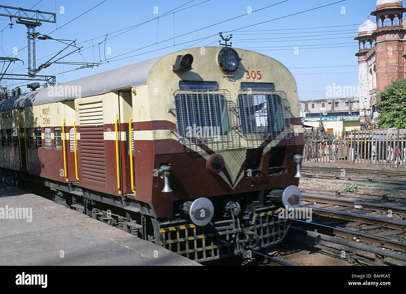 Indian railways, suburban train at Agra Fort station Stock Photo - Alamy