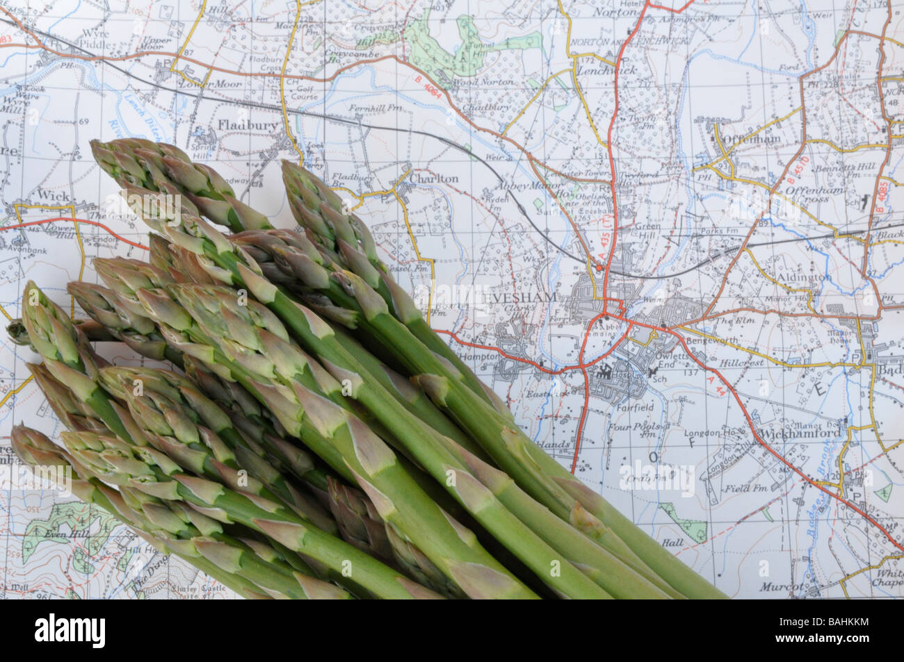 Map of evesham hi-res stock photography and images - Alamy