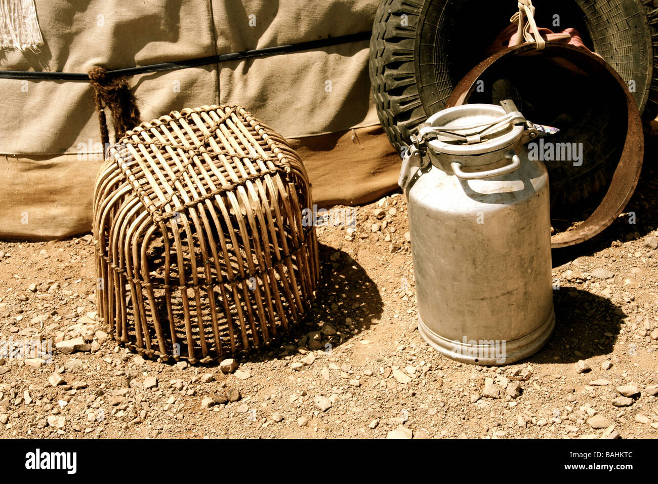 mongolian milk barrel Stock Photo - Alamy