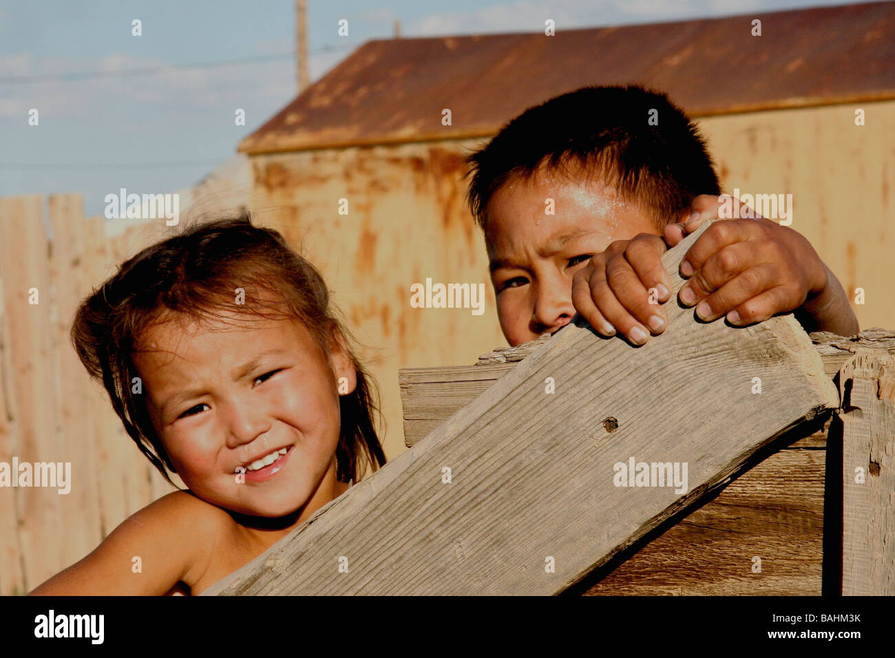 Two mongolians children Stock Photo - Alamy