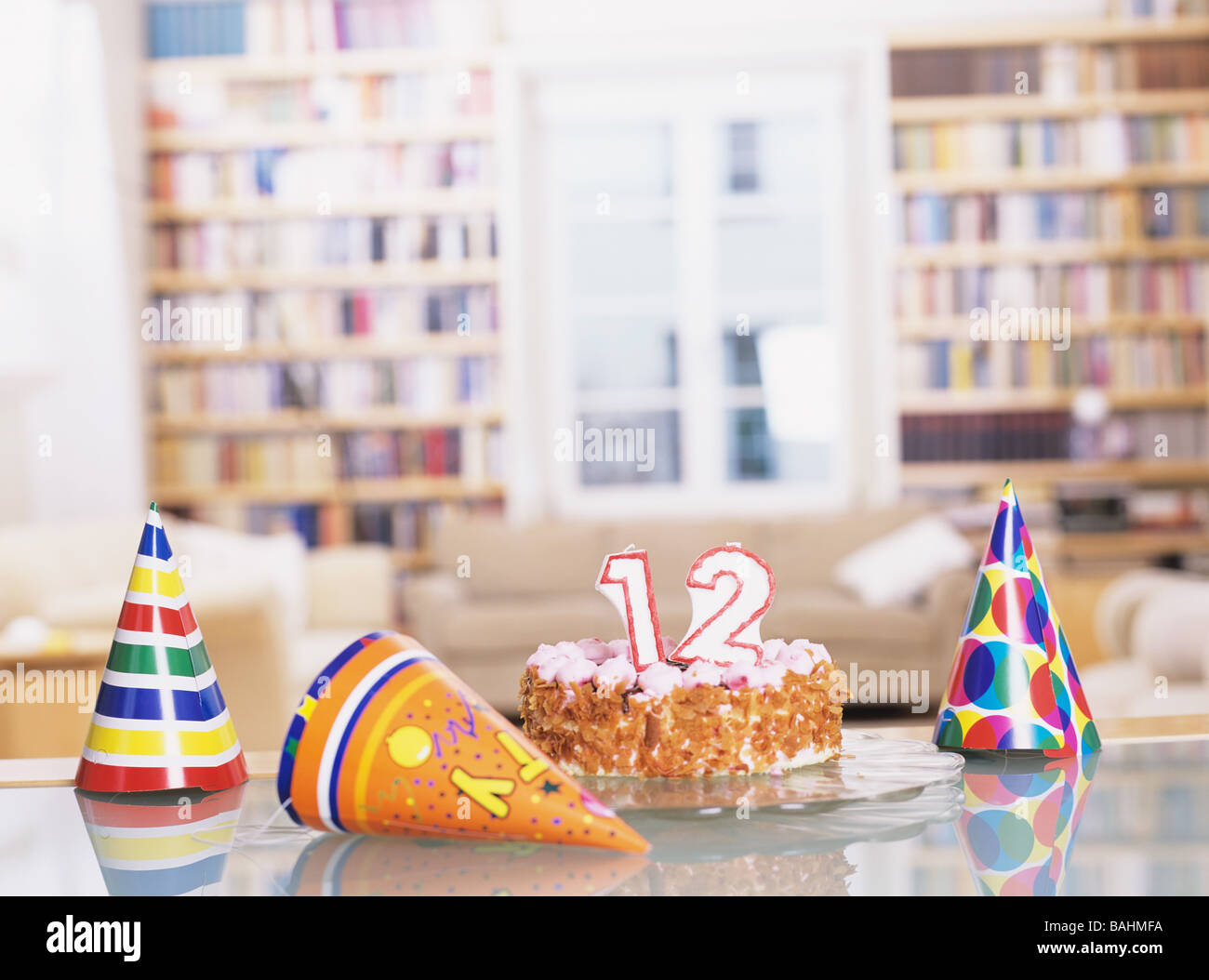 cream, cake, layer, cake, sweet, twelve, number, birthday, party, hat ...