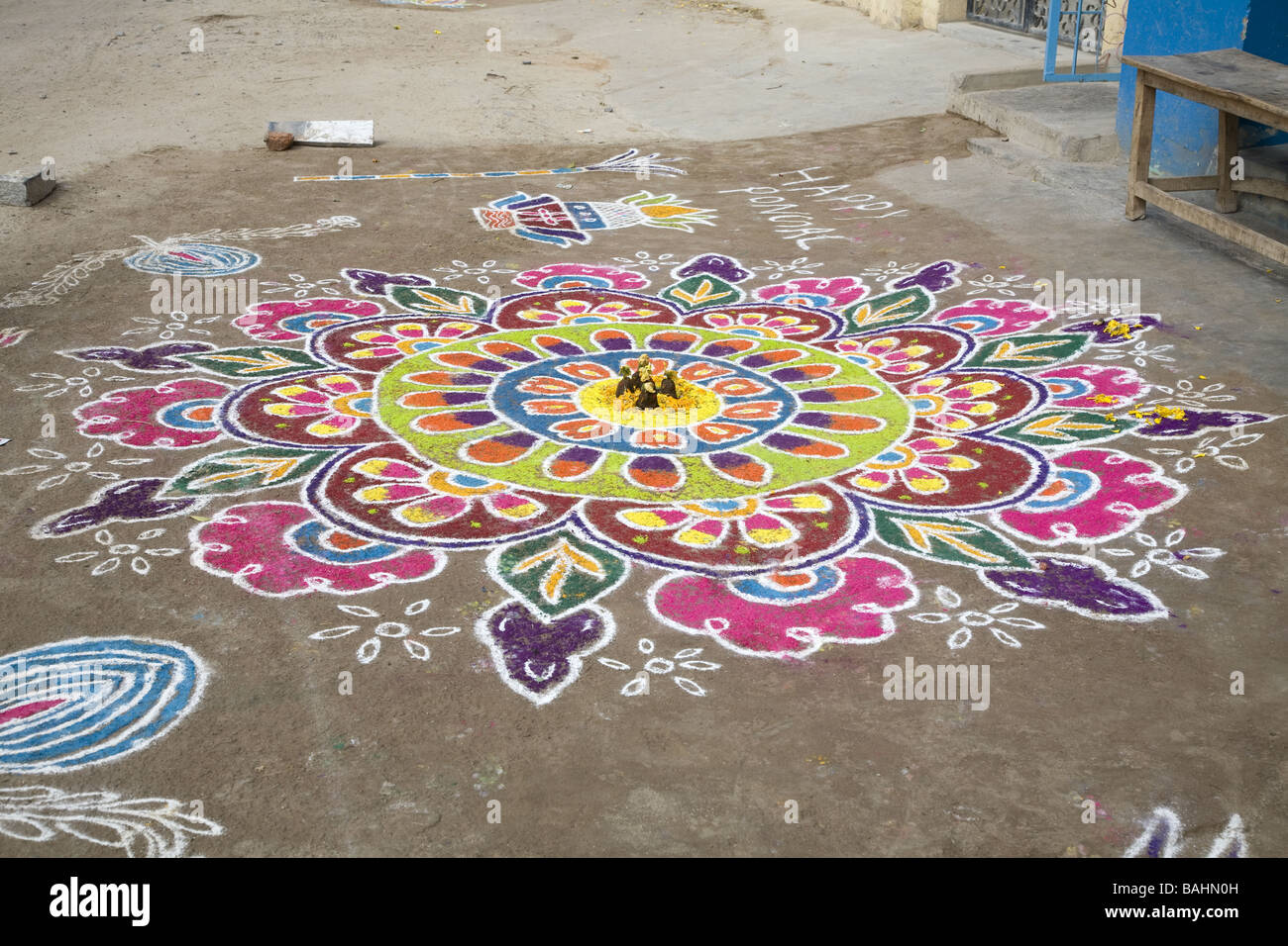 Rangoli festival designs in indian hi-res stock photography and images ...