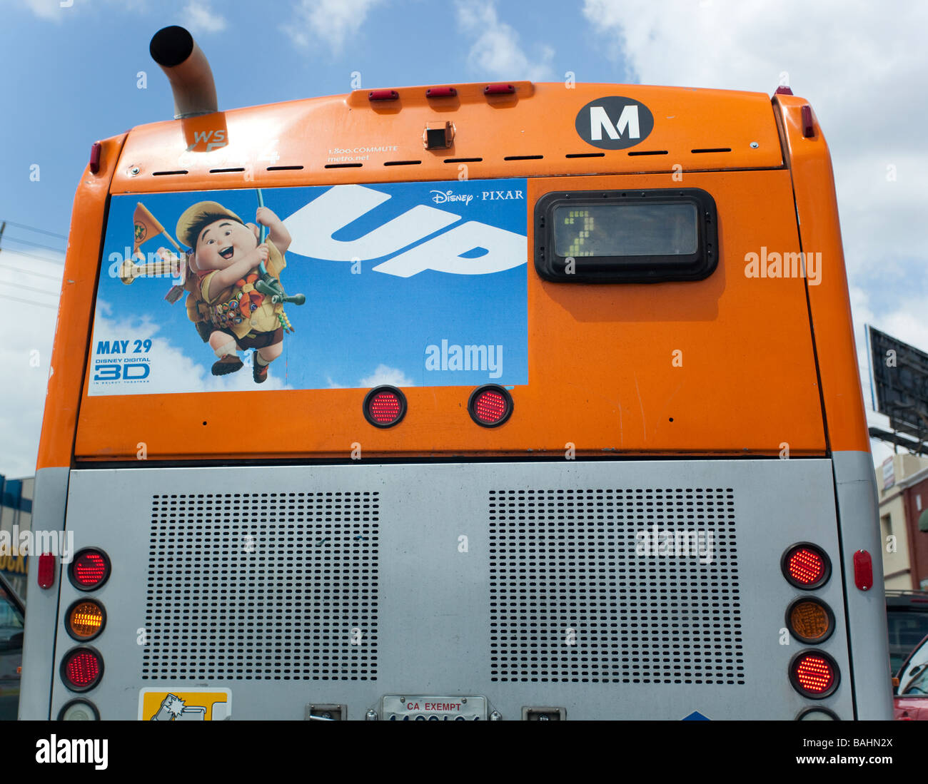 Rear view of a bus, Los Angeles, California, USA Stock Photo - Alamy