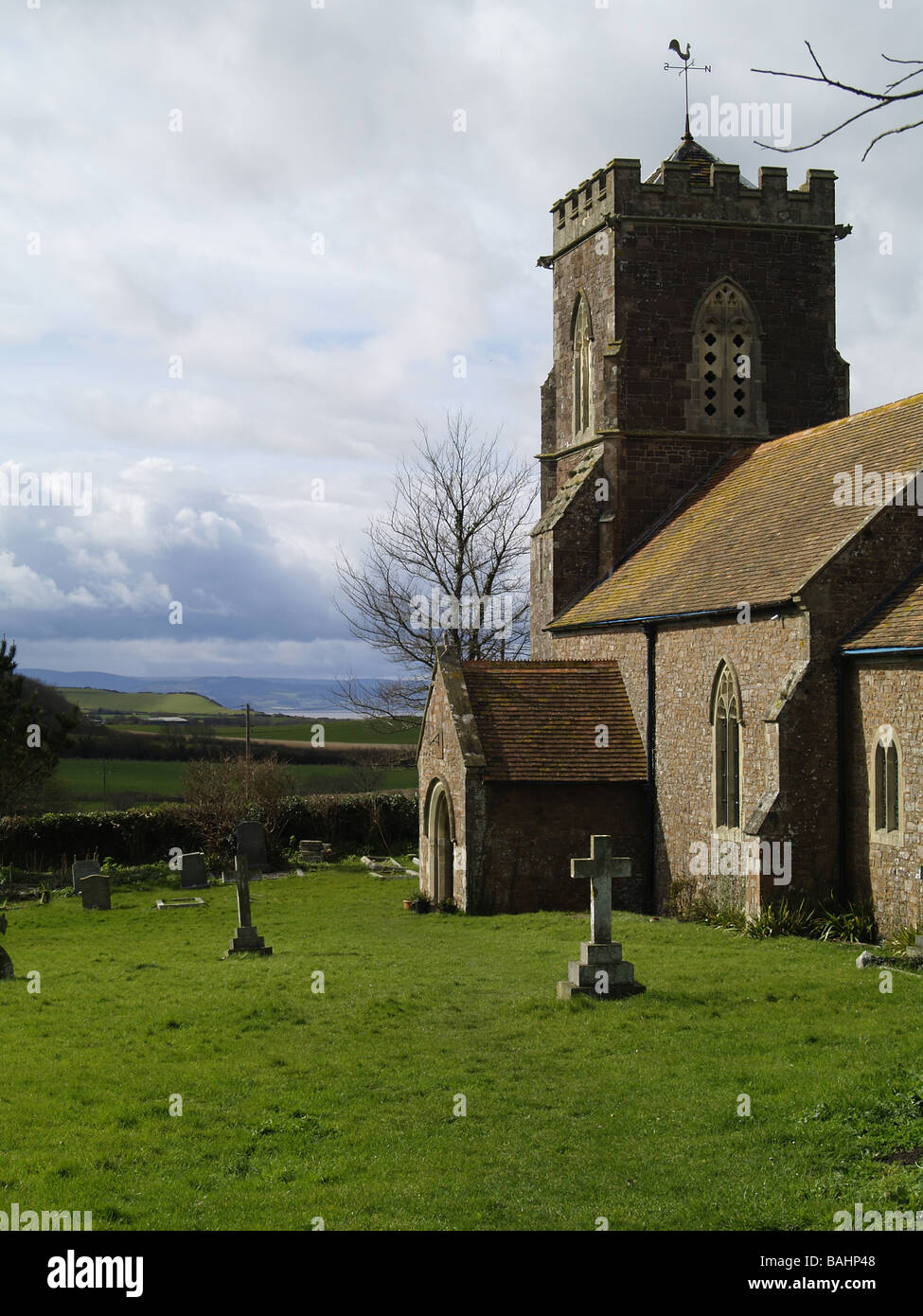 Isolated Church in Somerset Stock Photo - Alamy