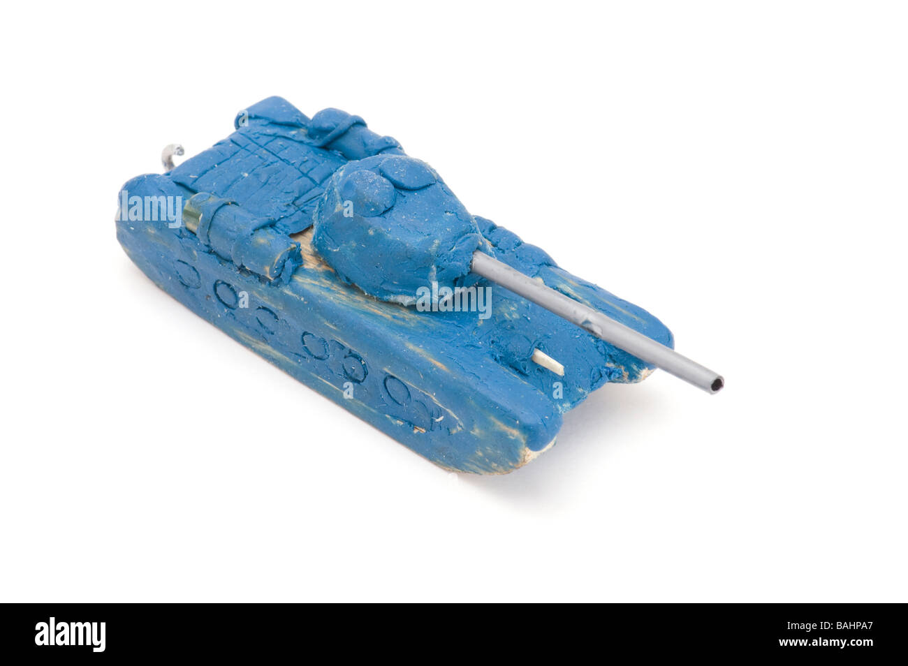 object on white model hand made tank Stock Photo - Alamy