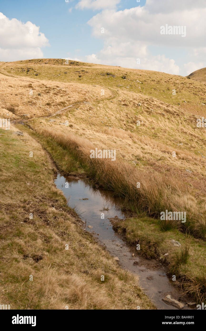 The Teifi Pools walk along the Egnant Valley upland Ceredigion rural ...