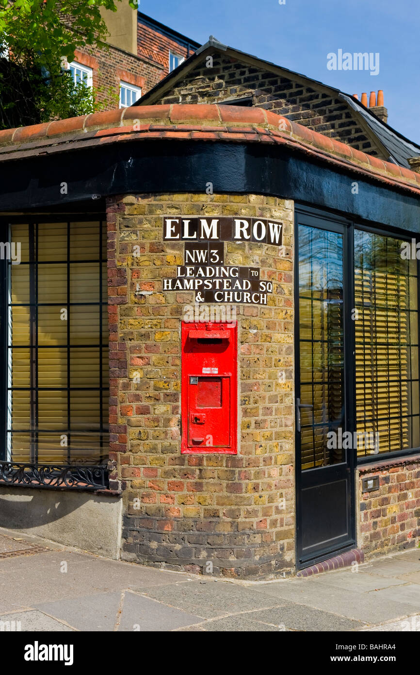 Spring in Hampstead Village , Elm Row corner , Victorian wall mounted ...