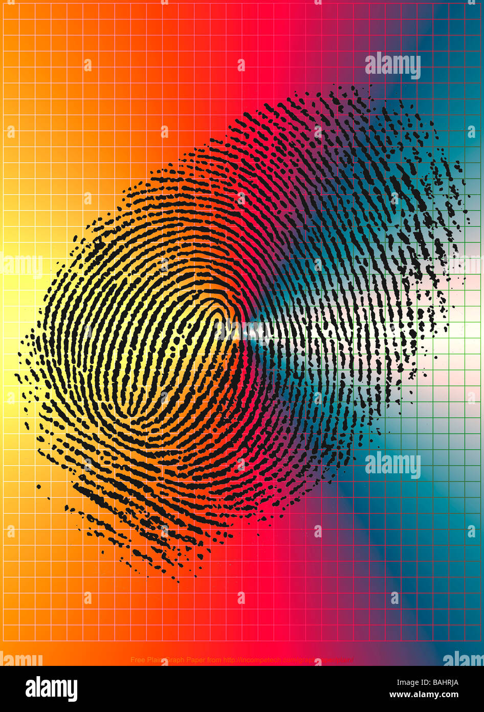 finger print color coded Stock Photo - Alamy