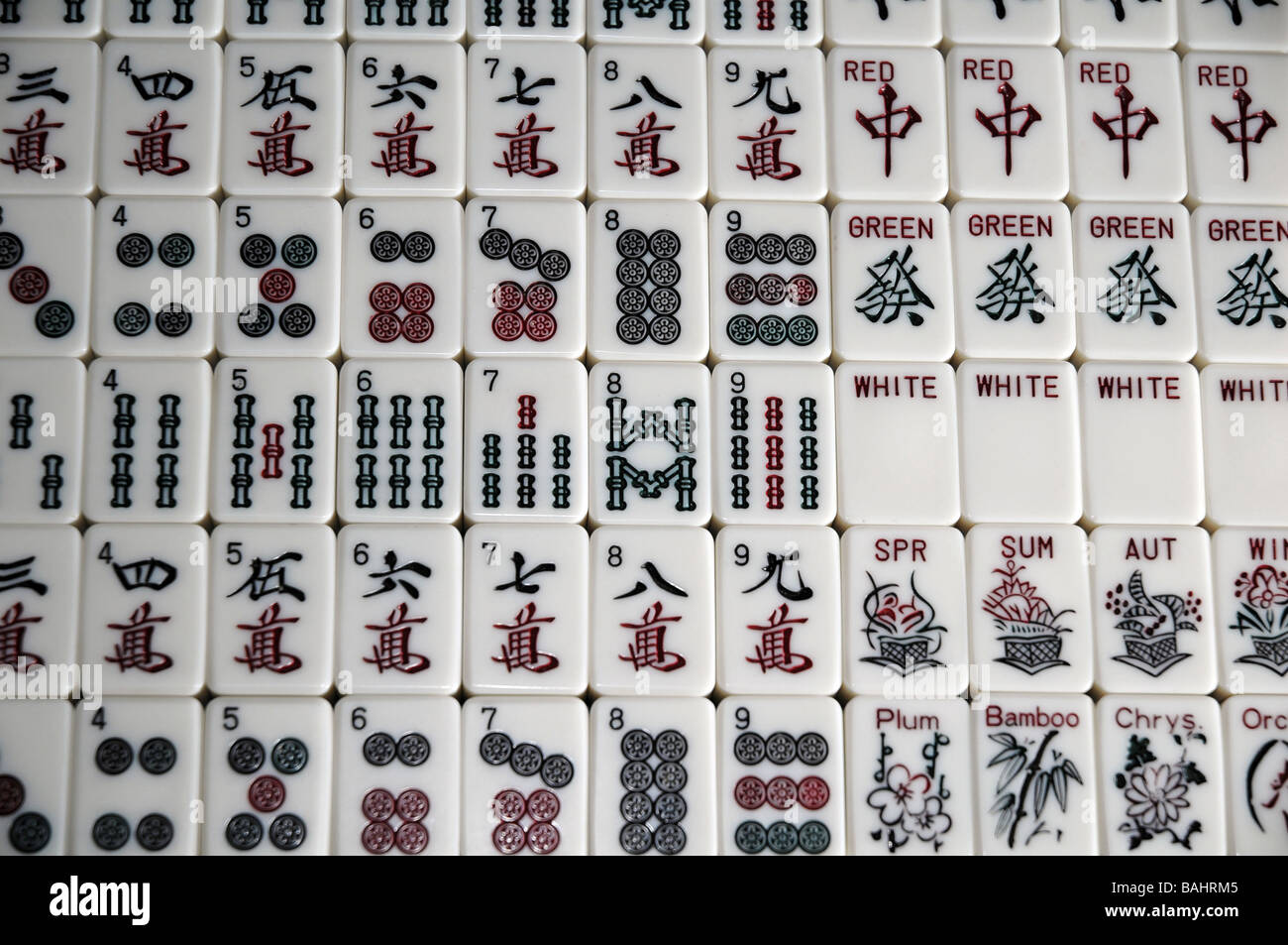 Mahjong Game tiles Stock Photo - Alamy