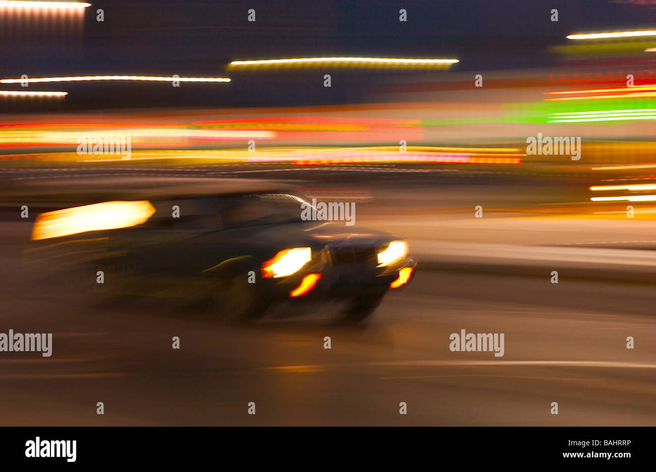 blurred car at night Stock Photo - Alamy