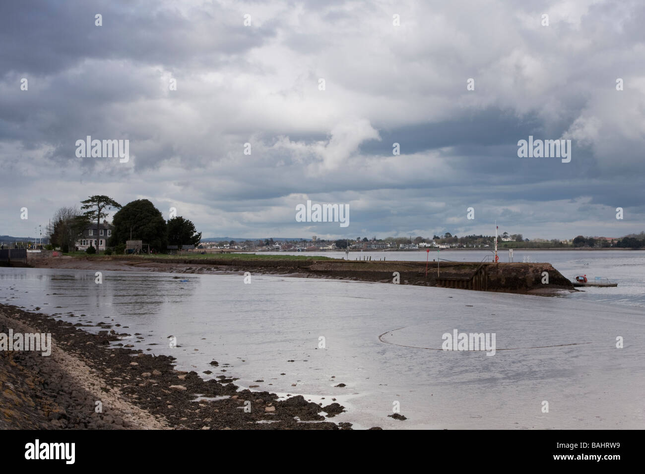 Turf locks and the Exe Estuary Stock Photo - Alamy