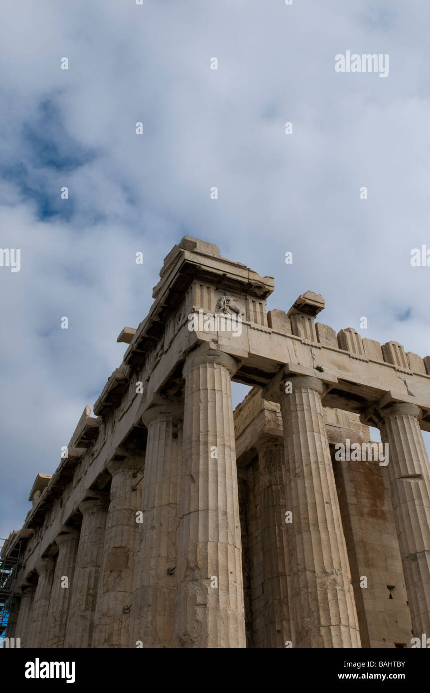 Columns of Parthenon temple on Acropolis Athens Stock Photo - Alamy