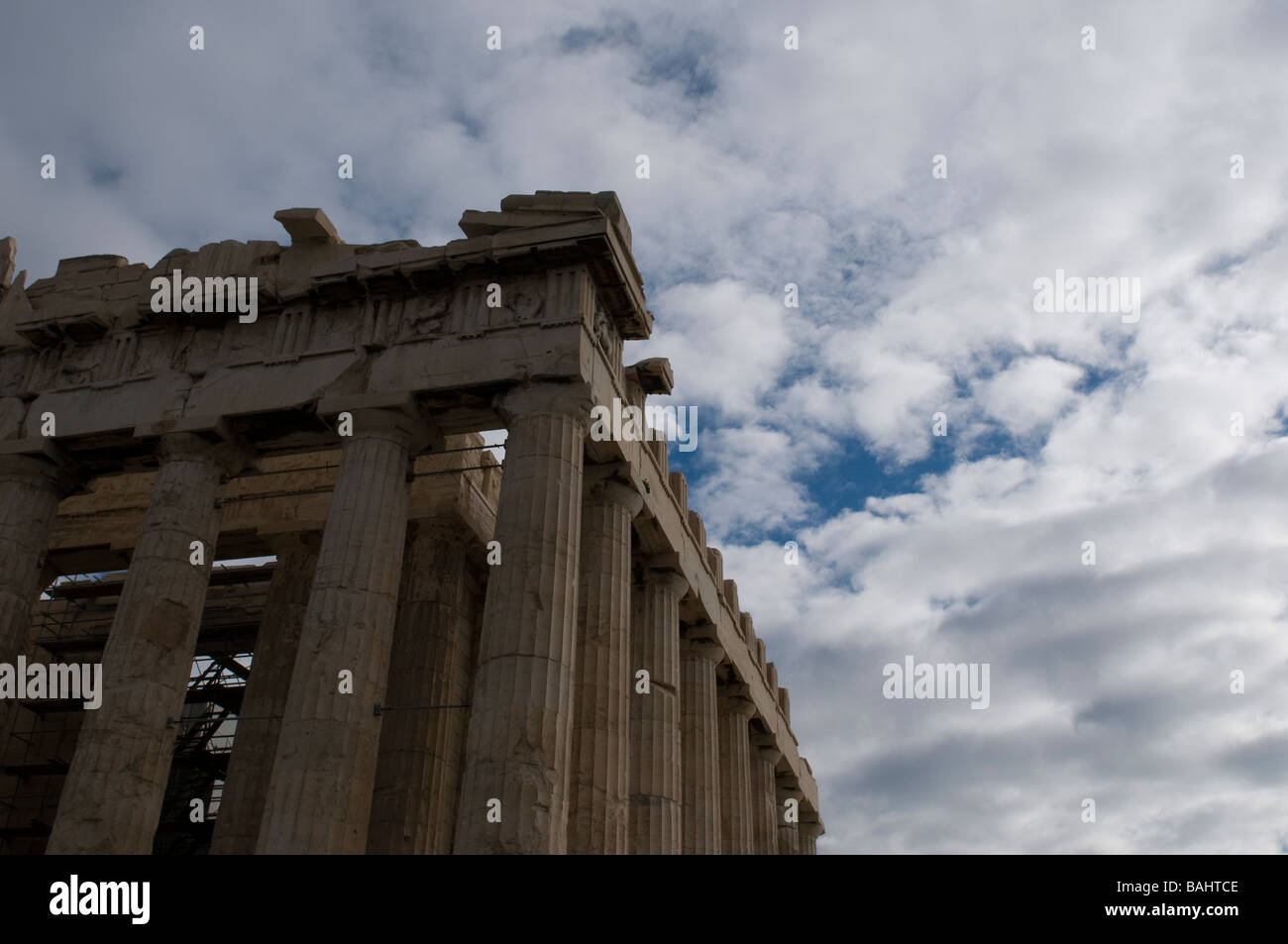 Columns of Parthenon temple on Acropolis Athens Stock Photo - Alamy