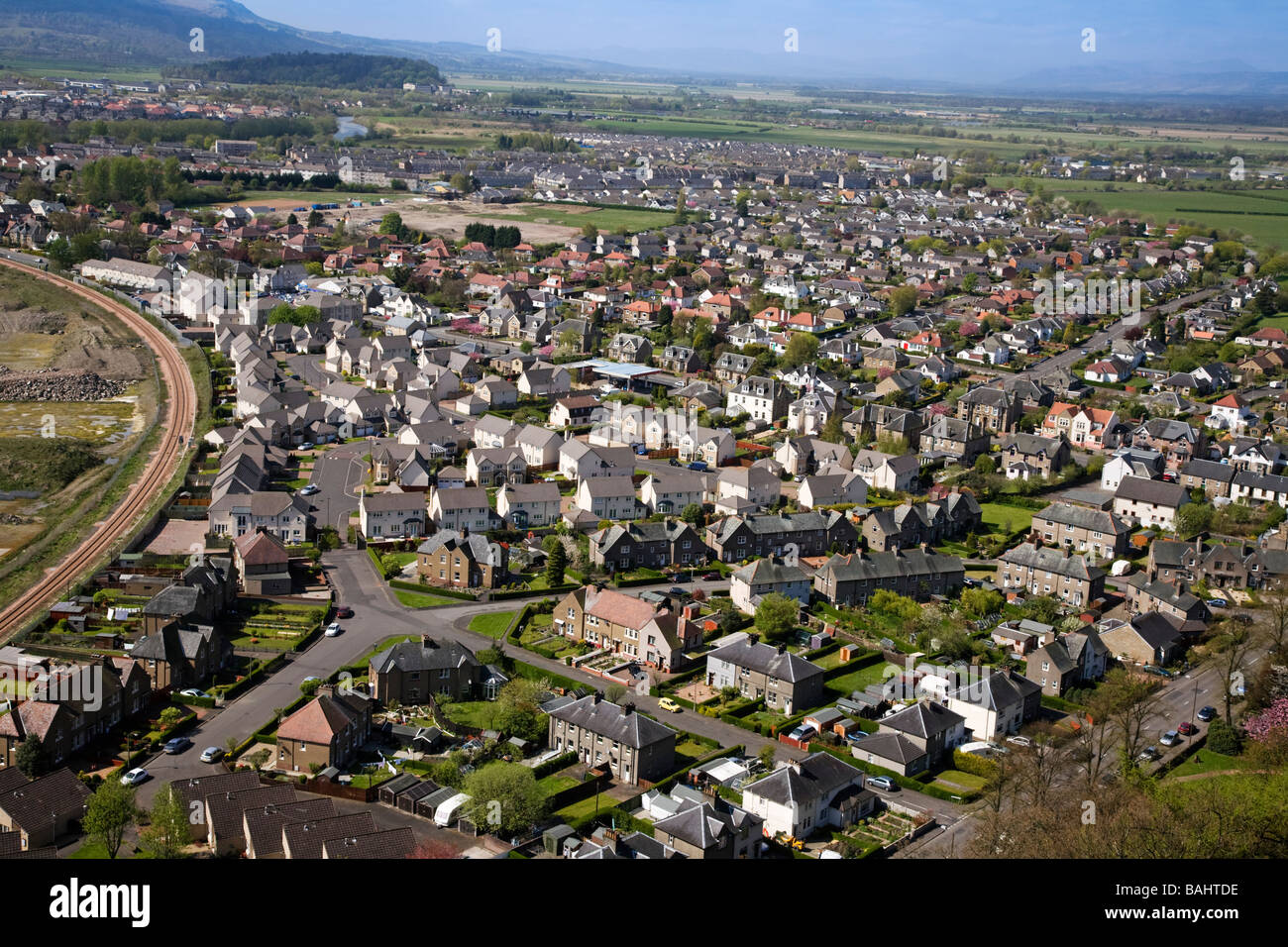 Looking down on the Causewayhead area of Stirling, Stirlingshire ...