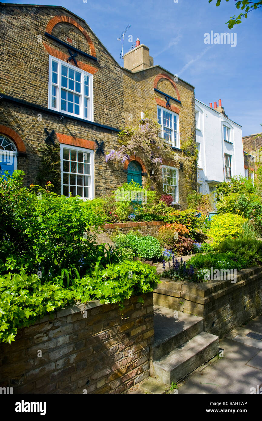 Spring in Hampstead Village , picturesque old cottages , house , houses ...