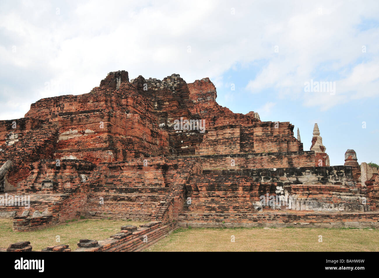 ruins of ancient Siam capital city of Ayutthaya near Bangkok, Thailand ...