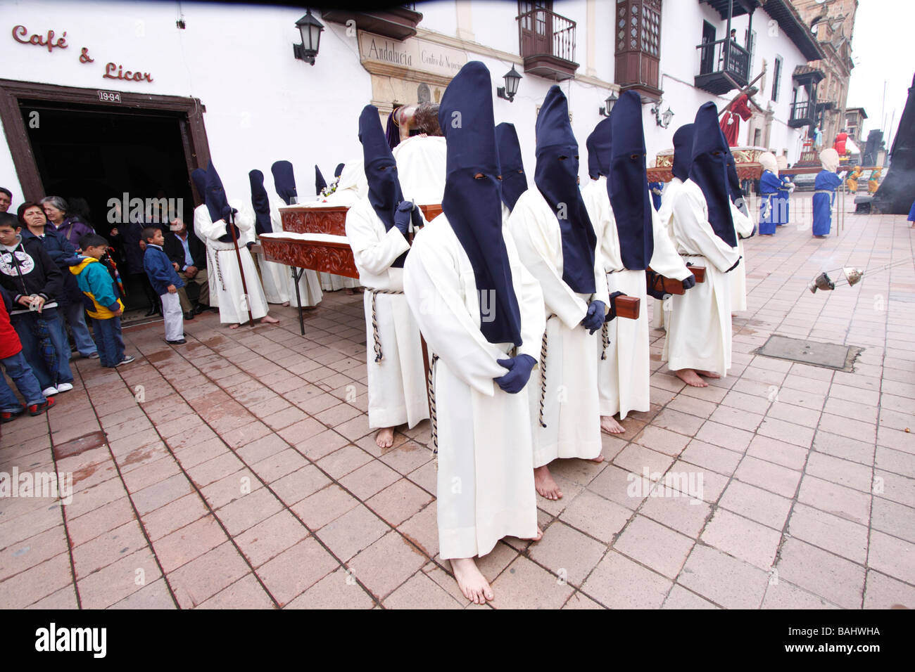 Holy Week procession, Tunja, Boyacá, Colombia, South America Stock ...