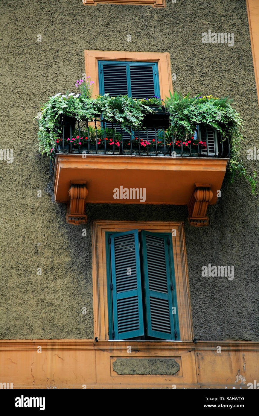 Rome, Italy; Balcony and window Stock Photo - Alamy