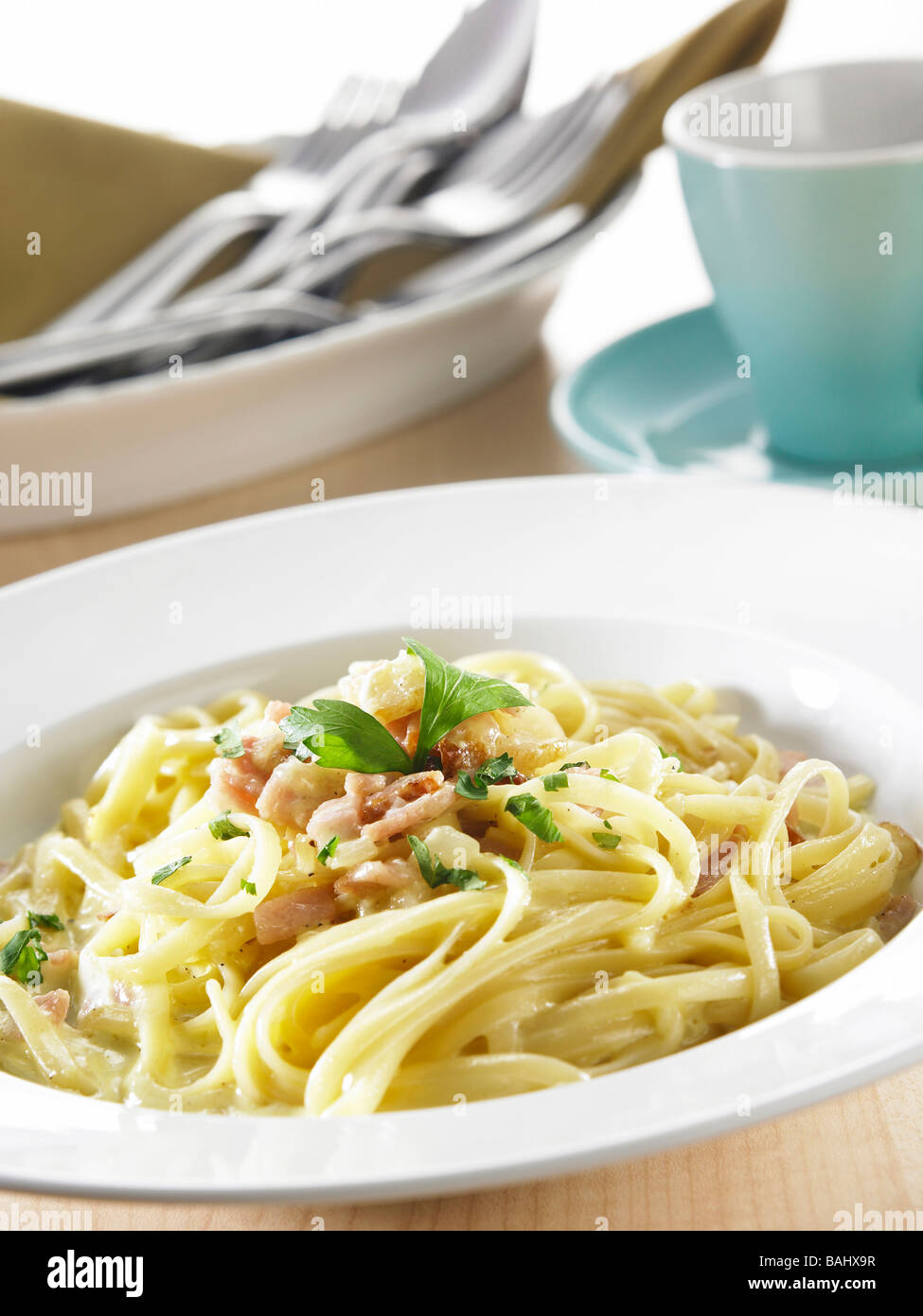 close up of spaghetti on the plate ready to serve Stock Photo - Alamy