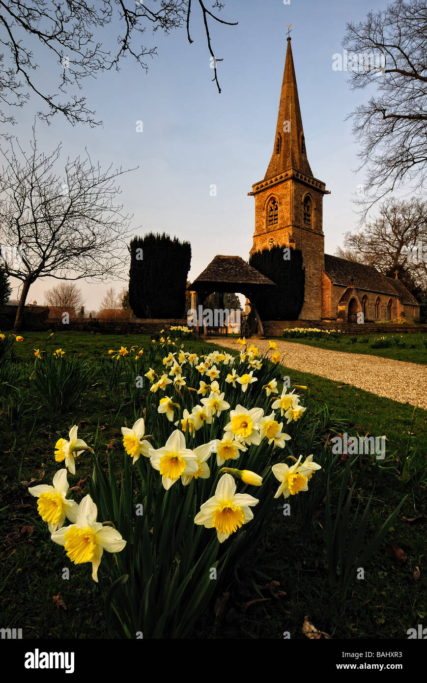 Lower slaughter church hi-res stock photography and images - Alamy