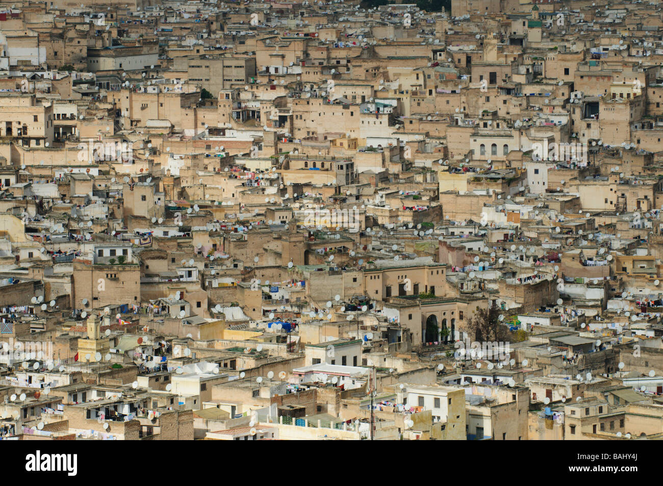 Aerial views of the ancient Medina of Fez Morocco Stock Photo - Alamy