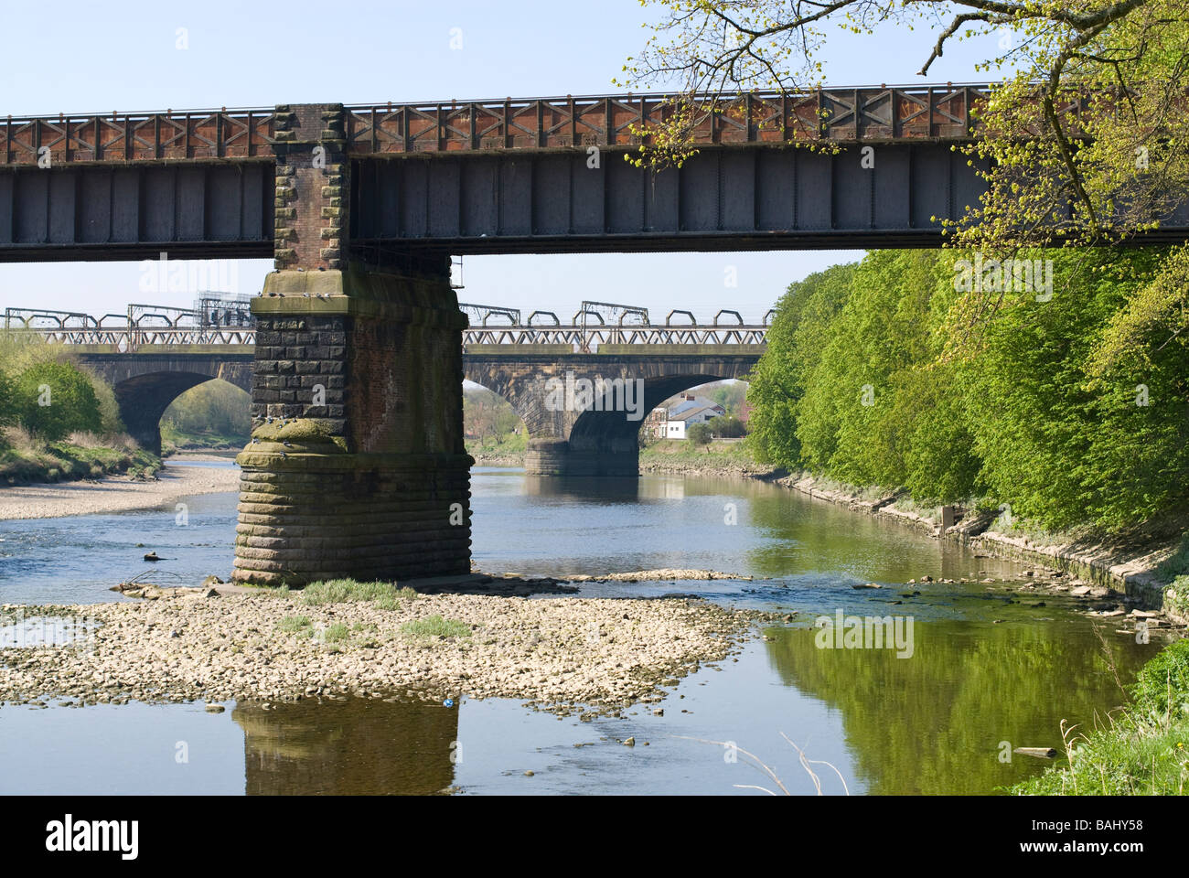 Bridge over the River Ribble Stock Photo - Alamy