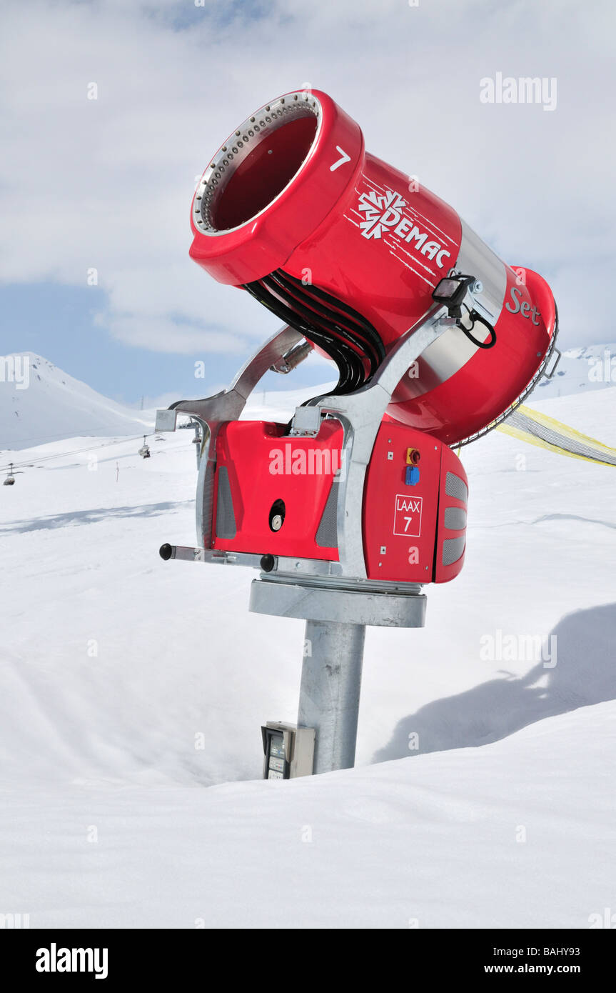 Snow making facilities Demac Set fan type snow maker cannon Stock Photo ...